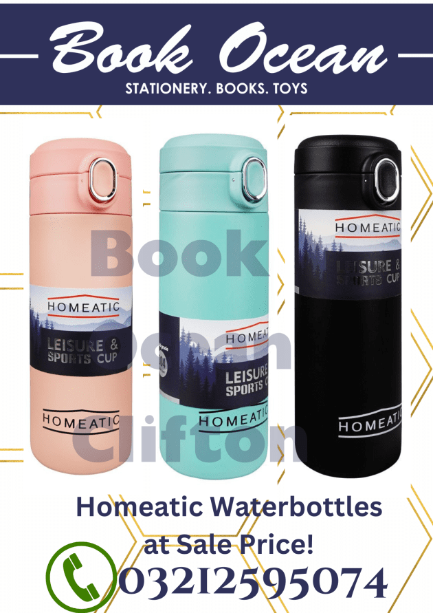 Homeatic Stainless Steel Waterbottle 400ml - Book Ocean